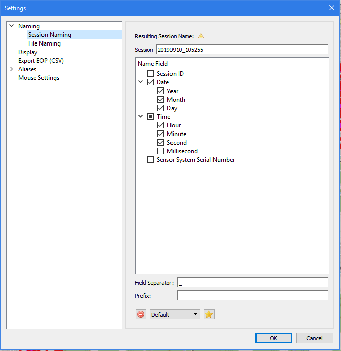 Defining naming conventions
